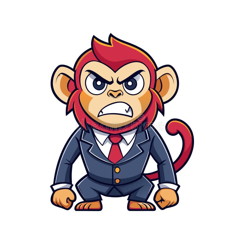 Hurt Monkey Coding Vector Design Stock Vector - Illustration of monkey ...