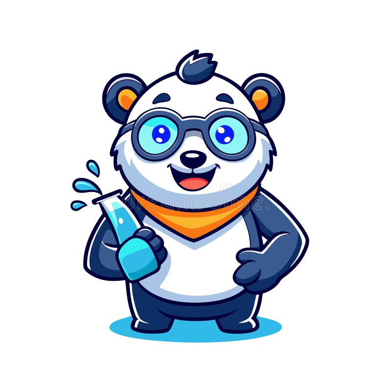 Hurt Panda in Role-Playing Vector Illustration Stock Illustration ...