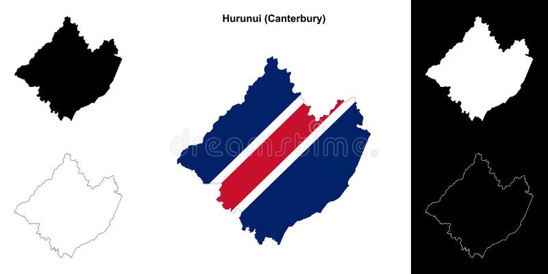 Hurunui Outline Map Stock Illustrations – 1 Hurunui Outline Map Stock ...