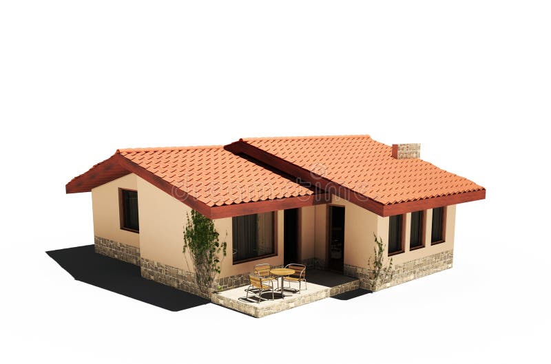 Hus 3d stock illustrationer. Illustration av arkitektur - 20499406