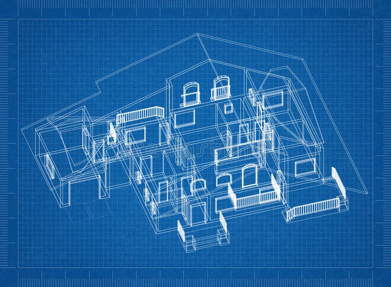 3d Hus Ritning Stock Illustrationer, Vektorer, & Clipart – (373 Stock ...