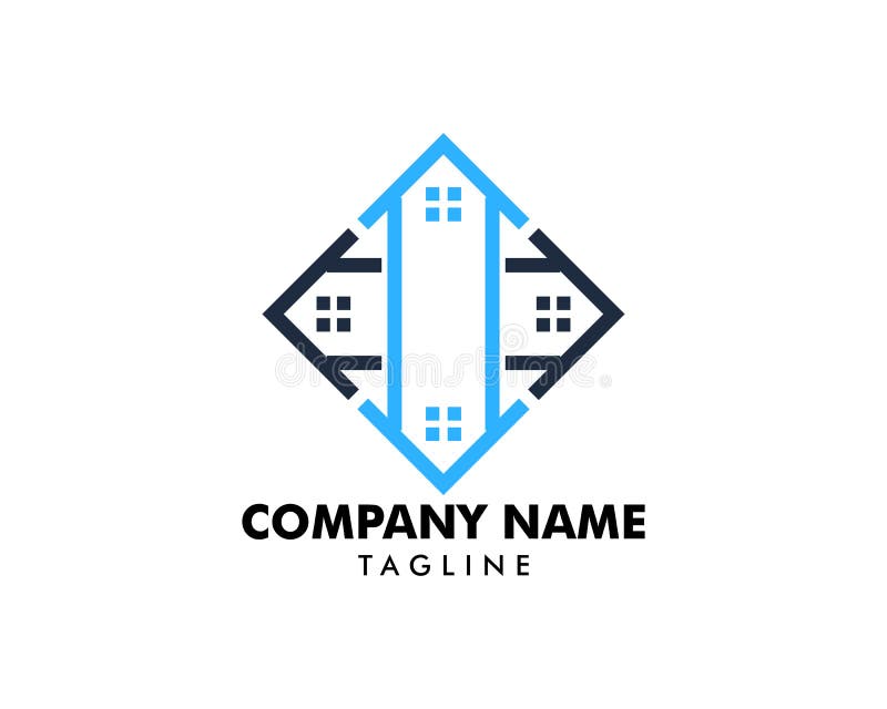 Hus Som Flyttar Logo Design Template Vektor Illustrationer ...