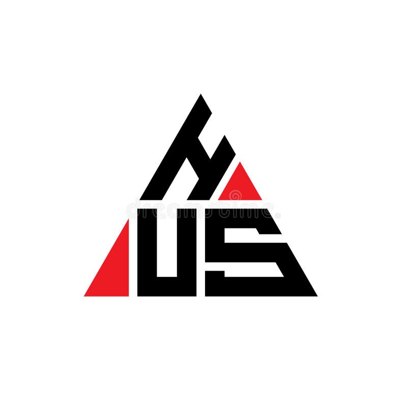 HUS Triangle Letter Logo Design with Triangle Shape. HUS Triangle Logo ...