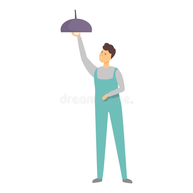 Husband for an Hour Change Bulb Icon Cartoon Vector. Man House Work ...