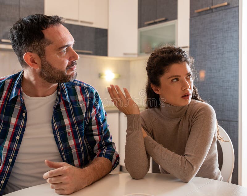 Husband and Wife Arguing in the Kitchen Stock Photo - Image of adult ...