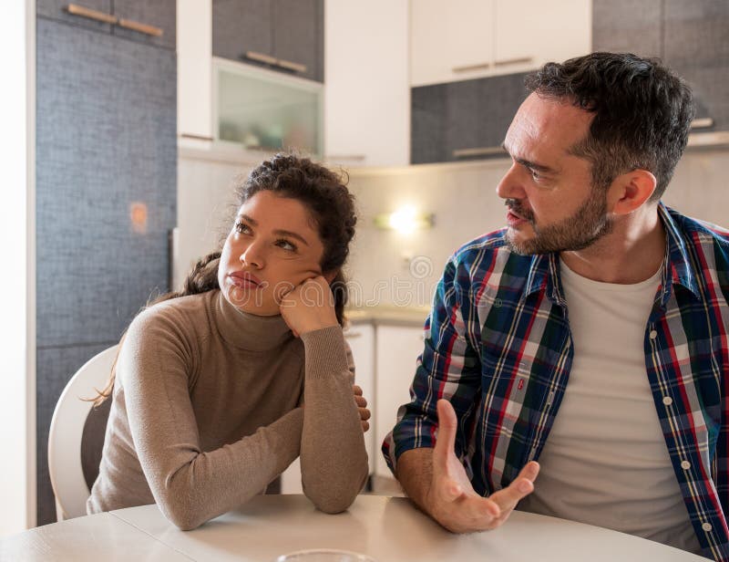 Husband and Wife Arguing in the Kitchen Stock Photo - Image of home ...