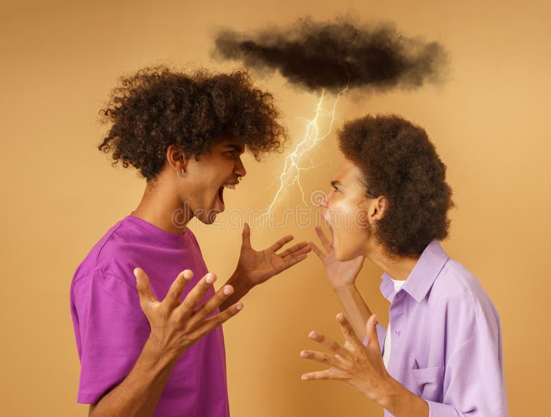 Husband and Wife Have Problems and a Difficult Relationship Stock Image ...