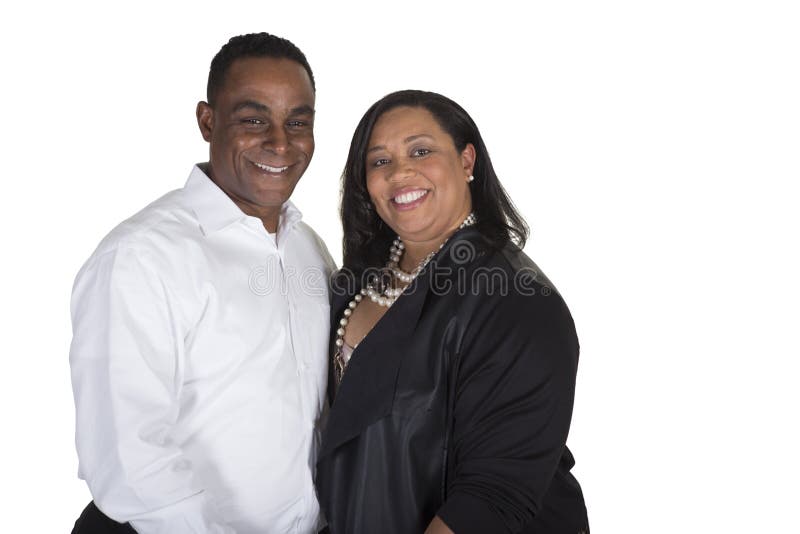 Husband And Wife Isolated Against A White Background Stock Image ...
