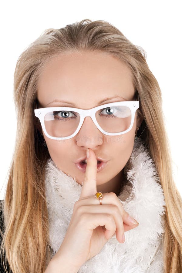 Hush! stock image. Image of finger, adorable, beautiful - 22565199