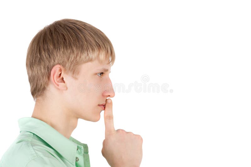 Hush sign stock image. Image of model, caucasian, beauty - 22568757