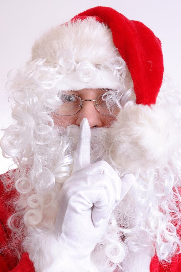 Hush - Santa s coming stock photo. Image of uniform, head - 7240604