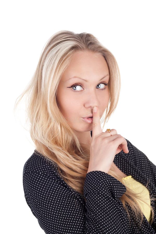 Hush sign stock image. Image of model, caucasian, beauty - 22568757