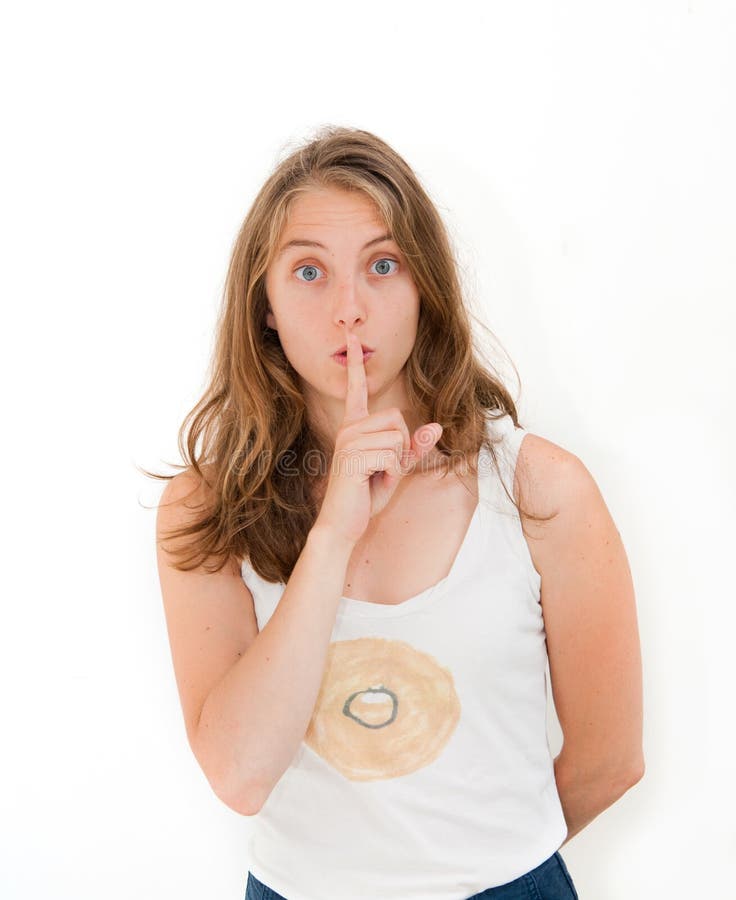 Young Fresh Girl Hushing Stock Photos - Free & Royalty-Free Stock ...