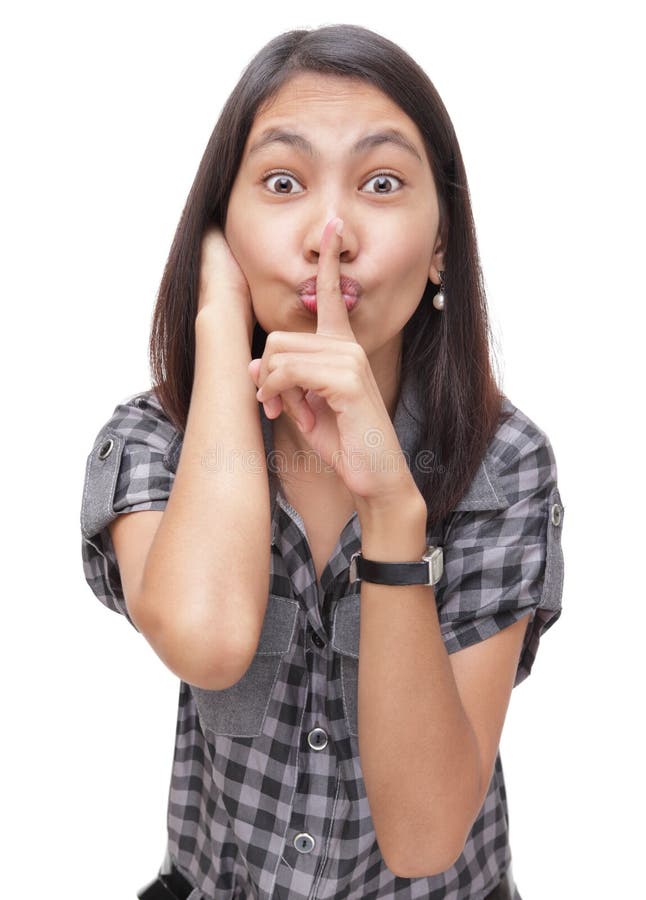 Hushing Japanese woman stock image. Image of cutout, face - 19001901