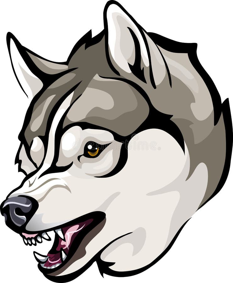 Huskies evil grin stock illustration. Illustration of wild - 36732584