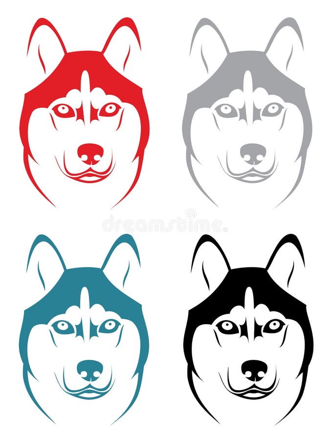 Husky stock vector. Illustration of ears, pretty, black - 28240754