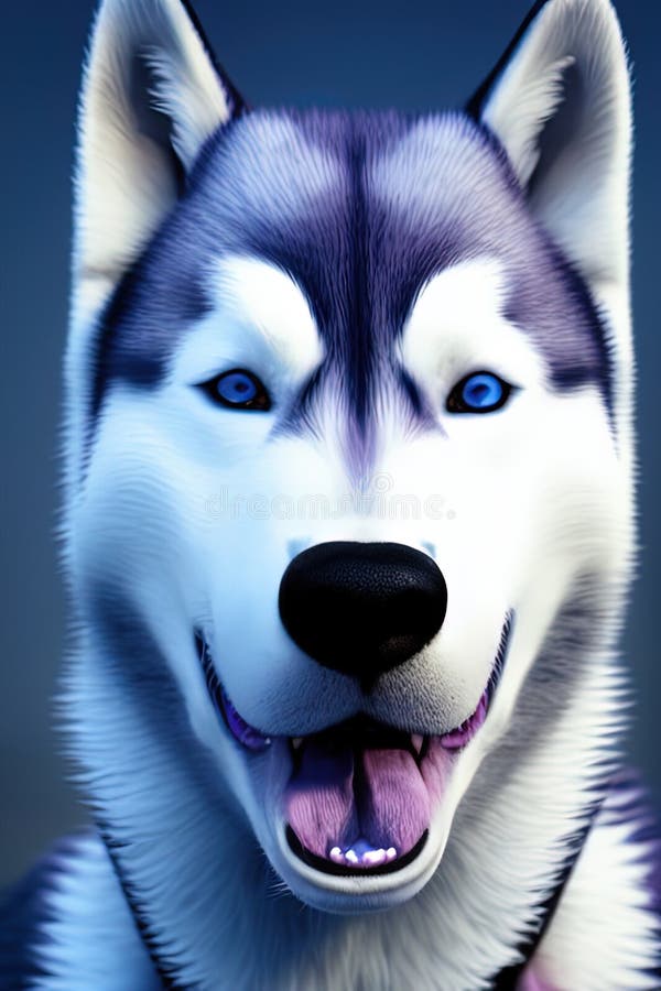 Husky Jack Animal. AI Generated. Stock Illustration - Illustration of ...