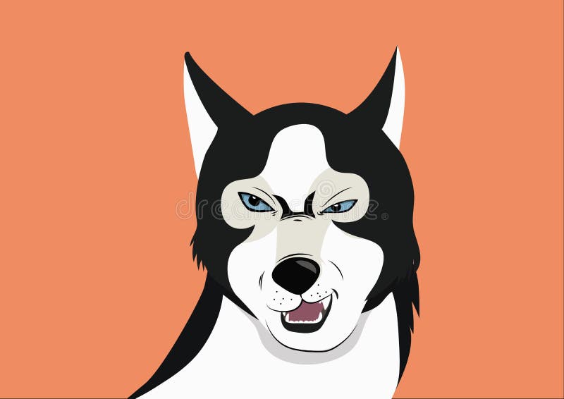 Husky - all expression stock illustration. Illustration of face - 58678818