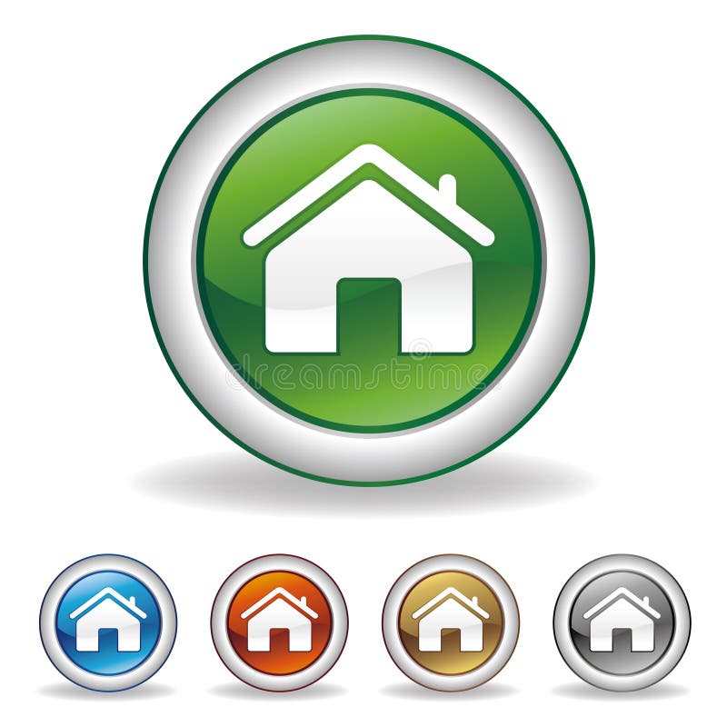 Hussymbol vektor illustrationer. Illustration av knapp - 15449087