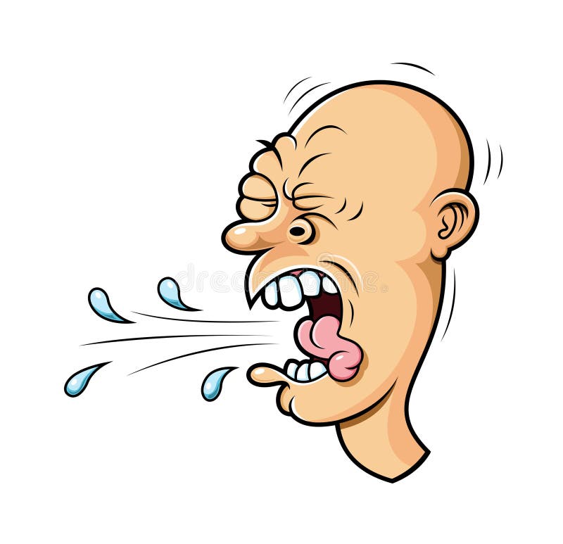 Husten des Mannes vektor abbildung. Illustration von seltsam - 38214448