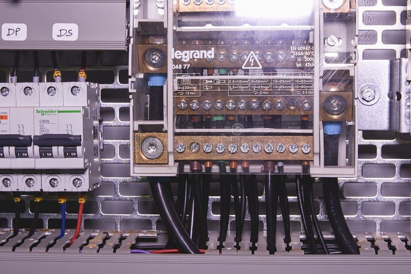 Image Shows Control Cubicle. Schneider Circuit Breakers and Legrand ...