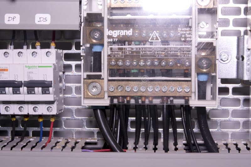 Image Shows Control Cubicle. Schneider Circuit Breakers and Legrand ...