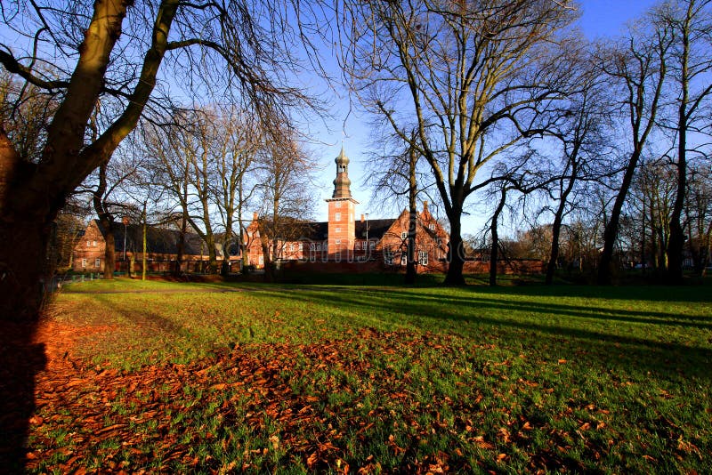 Husum Castle in the Evening at Sunset Stock Image - Image of ...