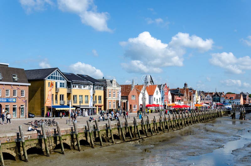 Husum, Germany - August 30, 2021: Husum Harbor Husumer Hafen at Low ...