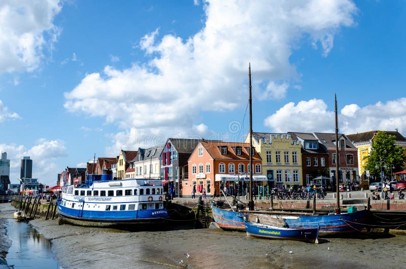 Husum, Germany - August 30, 2021: Architecture in the Husum Editorial ...
