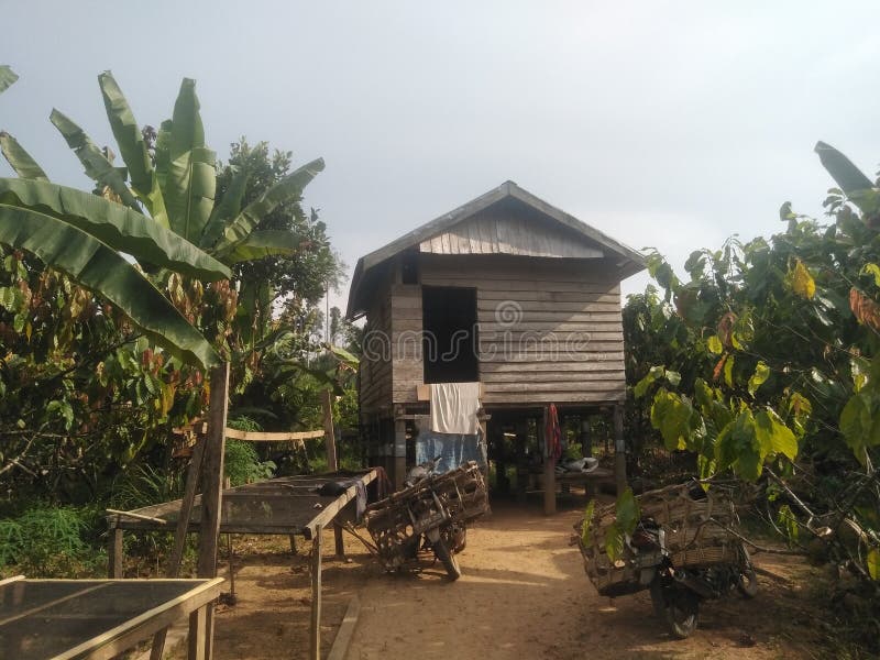 Hut Behind a Mountain, in Remote Riau Stock Photo - Image of riau ...