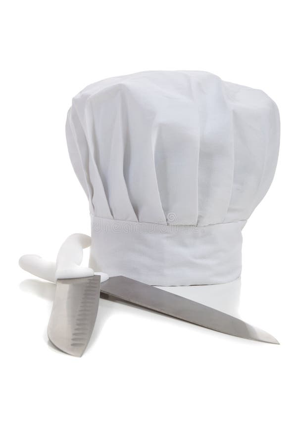 Hut Eines Chefs Mit Dem Kochen Von Knifes Stockbild - Bild von metzger ...