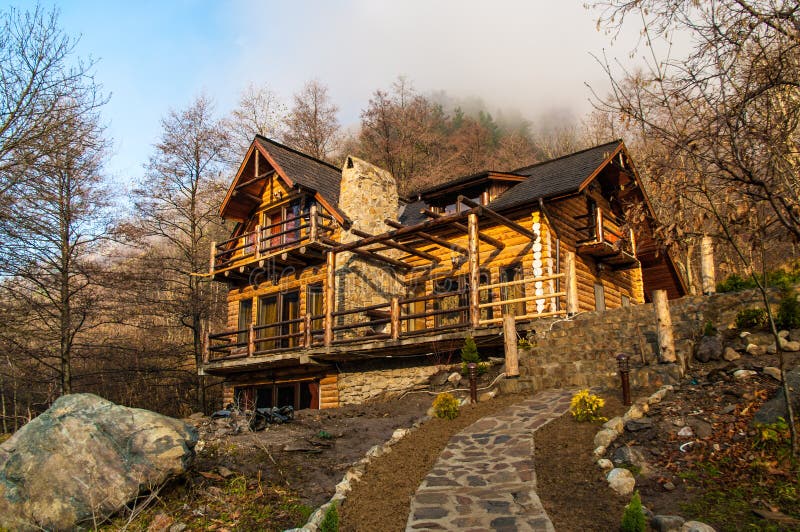 The Hut in the Forest stock photo. Image of houses, scenic - 33841016