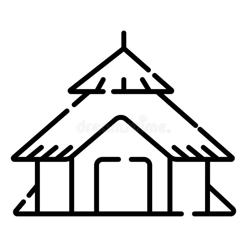 Hut icon vector stock illustration. Illustration of graphic - 130531666