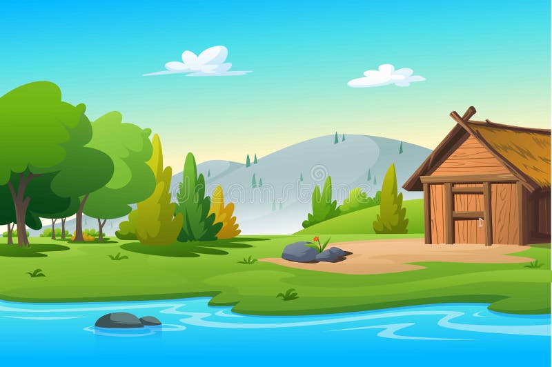 Jungle Hut stock illustration. Illustration of shack, background - 7094184