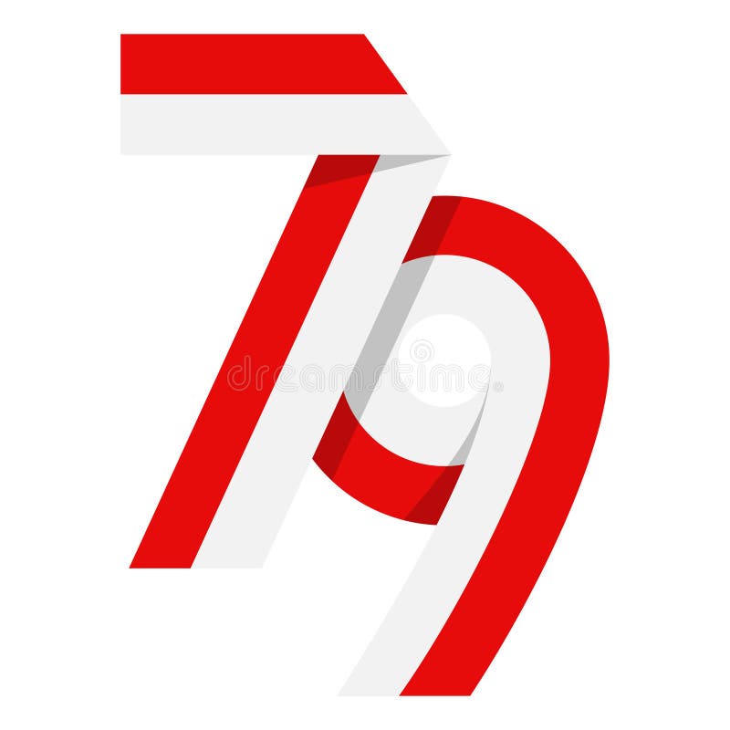 Hut RI 79th Logo stock vector. Illustration of agustus - 333410923