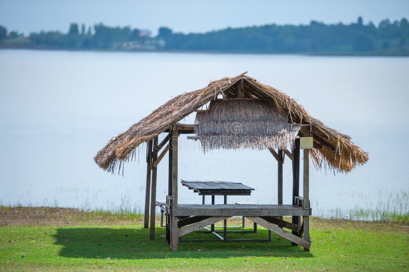 Hut beside the river stock image. Image of green, land - 46229275