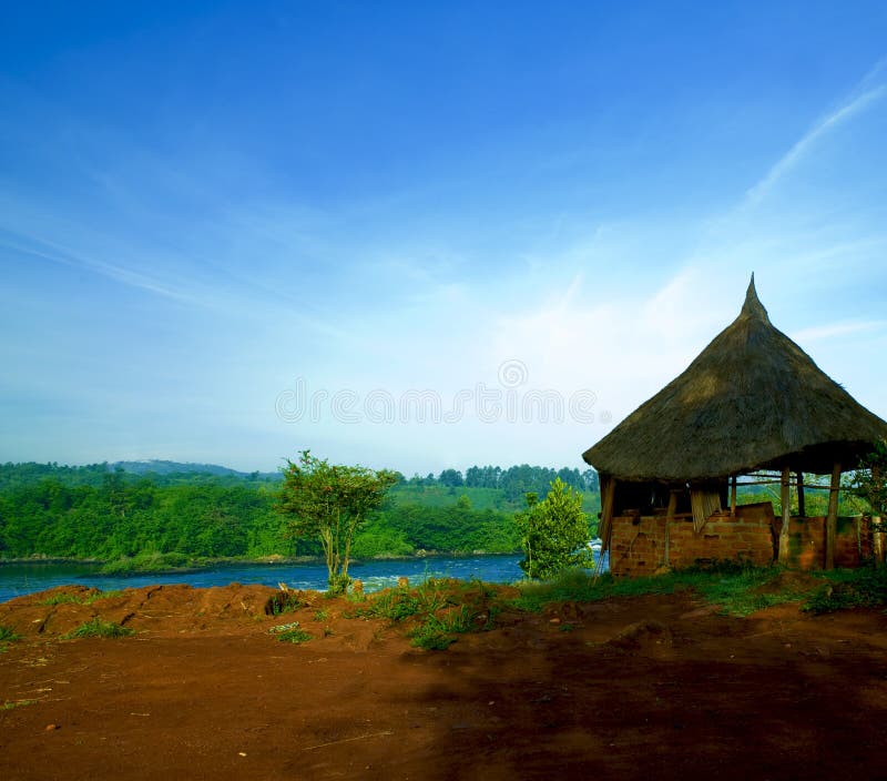 Hut riverside stock image. Image of beautiful, twilight - 9464191