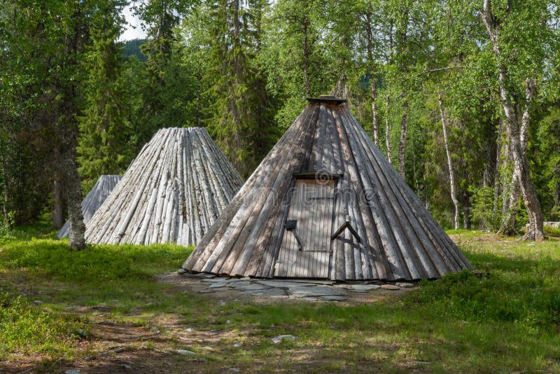 Hut in Swedish lapland stock photo. Image of finland - 191593992