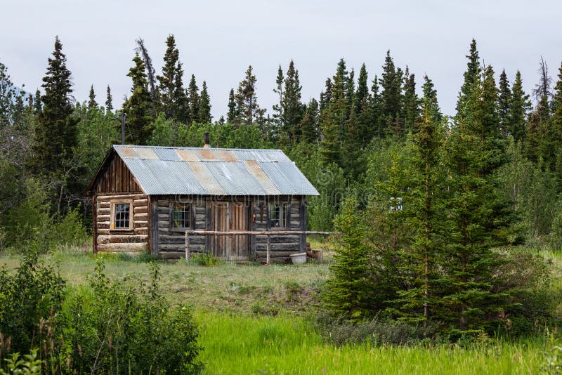 Hut in the Wilderness of Canada Stock Photo - Image of cabin, village ...