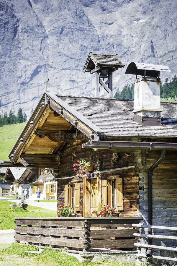 Huts in the Austrian Alps stock photo. Image of landscape - 32365452