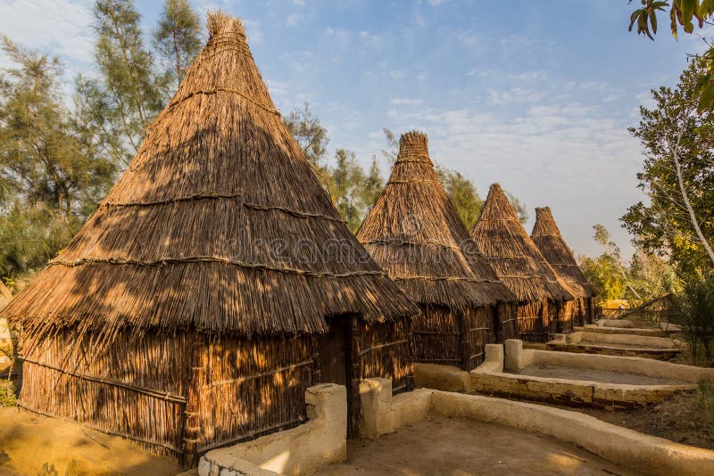 Huts of a Desert Camp in Bahariya Oasis, Egy Stock Photo - Image of ...