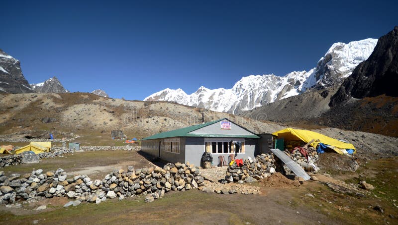 Huts in the Himalayas editorial photo. Image of nepal - 21843506
