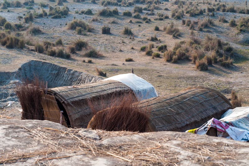 Desert Huts In Mohave Desert Grand Canyon Stock Image - Image of wood ...