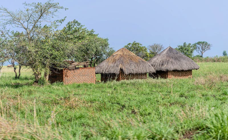 Huts in the Village in Uganda, Africa Stock Image - Image of uganda ...