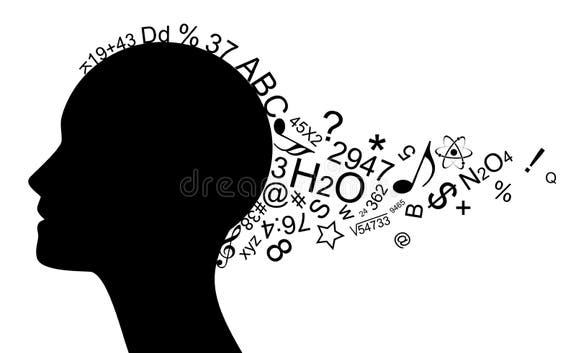 Huvud Med Mycket Information Vektor Illustrationer - Illustration av ...