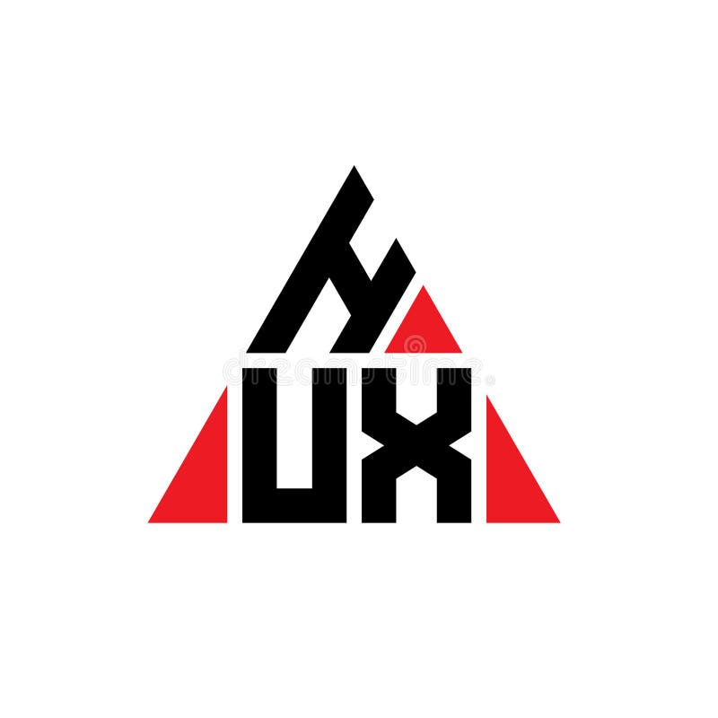 HUX Triangle Letter Logo Design with Triangle Shape. HUX Triangle Logo ...