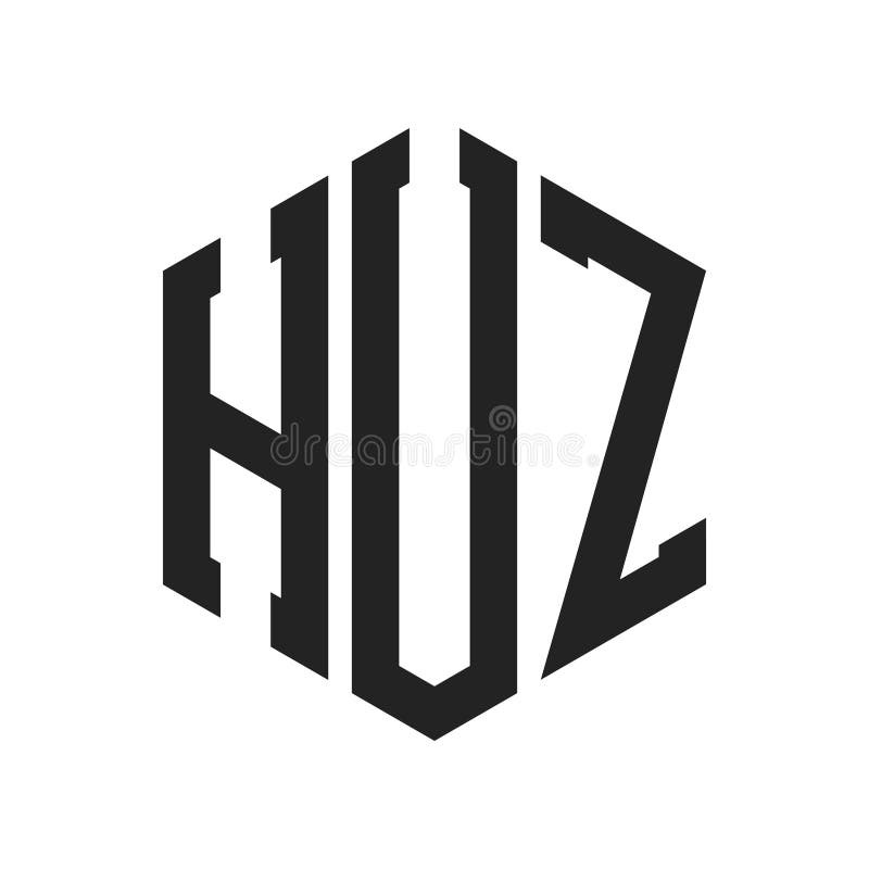 HUZ Logo Design. Initial Letter HUZ Monogram Logo Using Hexagon Shape ...