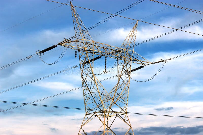 HV power transformer stock photo. Image of distribution - 99666662