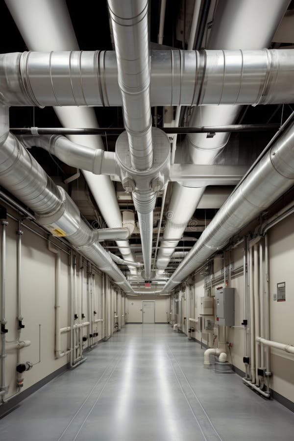 Hvac Air Ducts and Vents in a Clean, Industrial Setting Stock ...