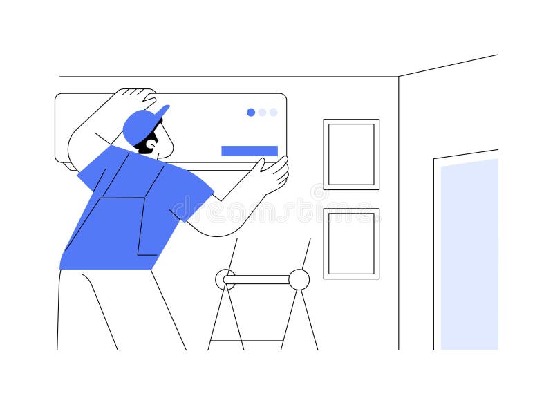 HVAC Contractor Isolated Cartoon Vector Illustrations. Stock Vector ...